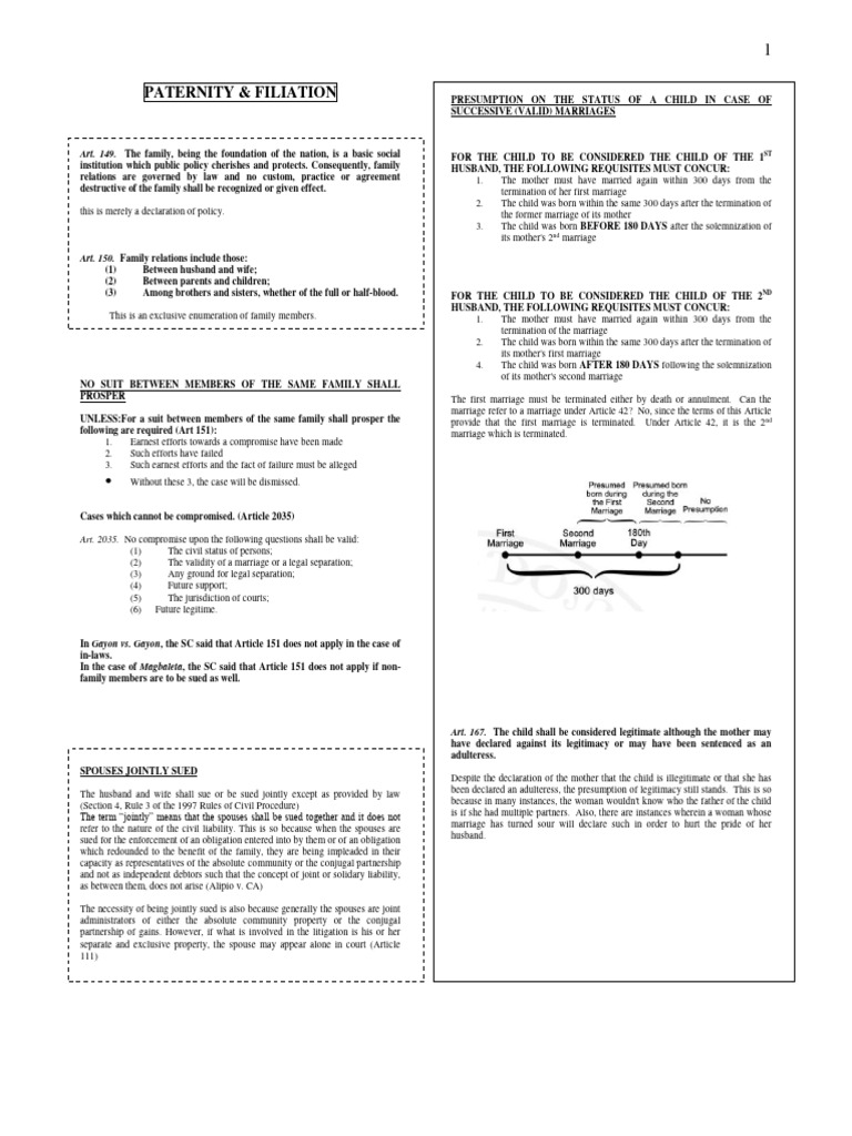 5paternity Filiation | PDF | Annulment | Legitimacy (Family Law)