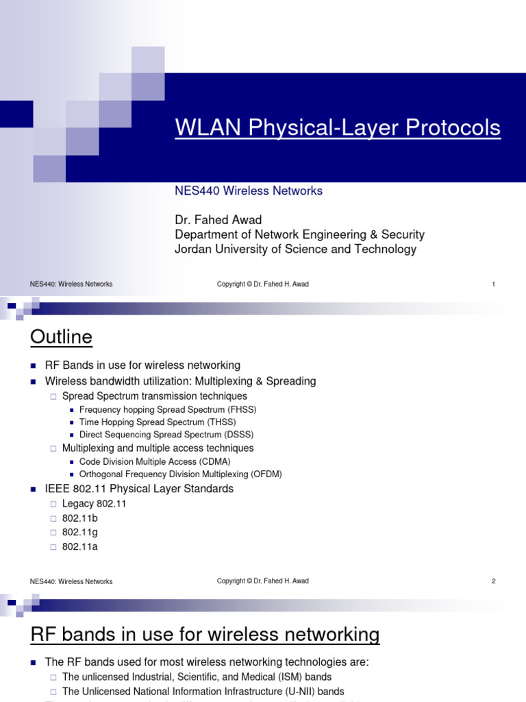 Chapter 4 - Wireless LANs Part 3 - 16x9 | PDF | Ieee 802.11 | Orthogonal Frequency Division ...