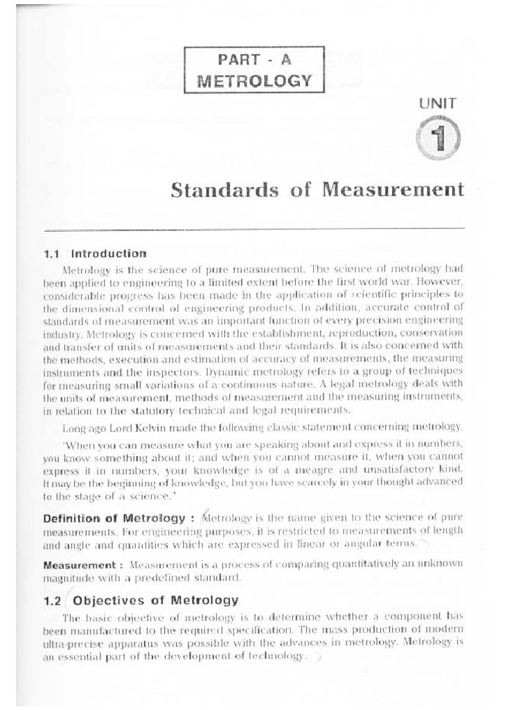 Standards of Measurements | PDF