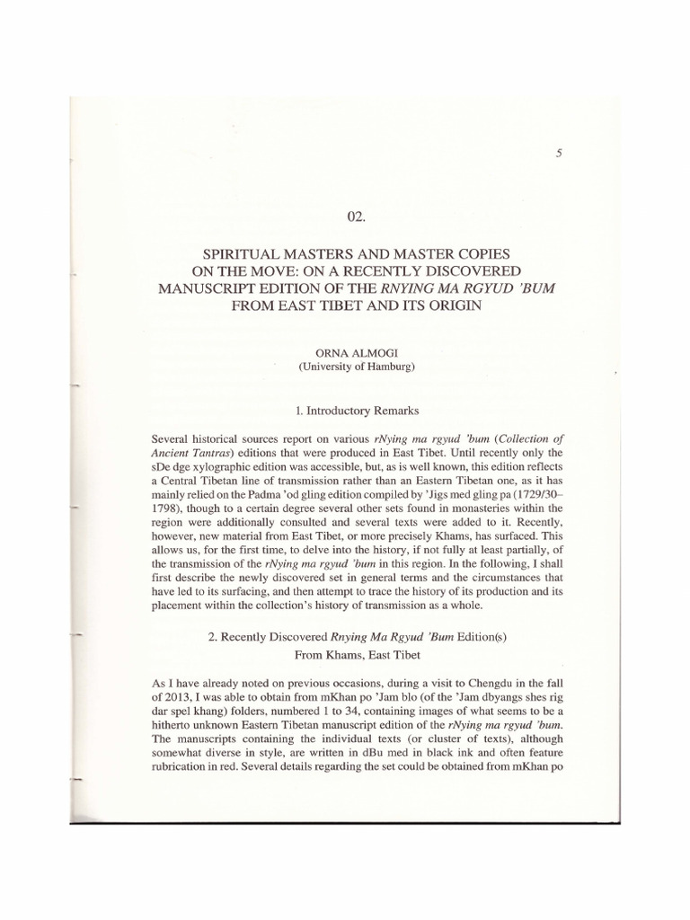 02_SPIRITUAL_MASTERS_AND_MASTER_COPIES_O | PDF | Nyingma | Tibetan Buddhism