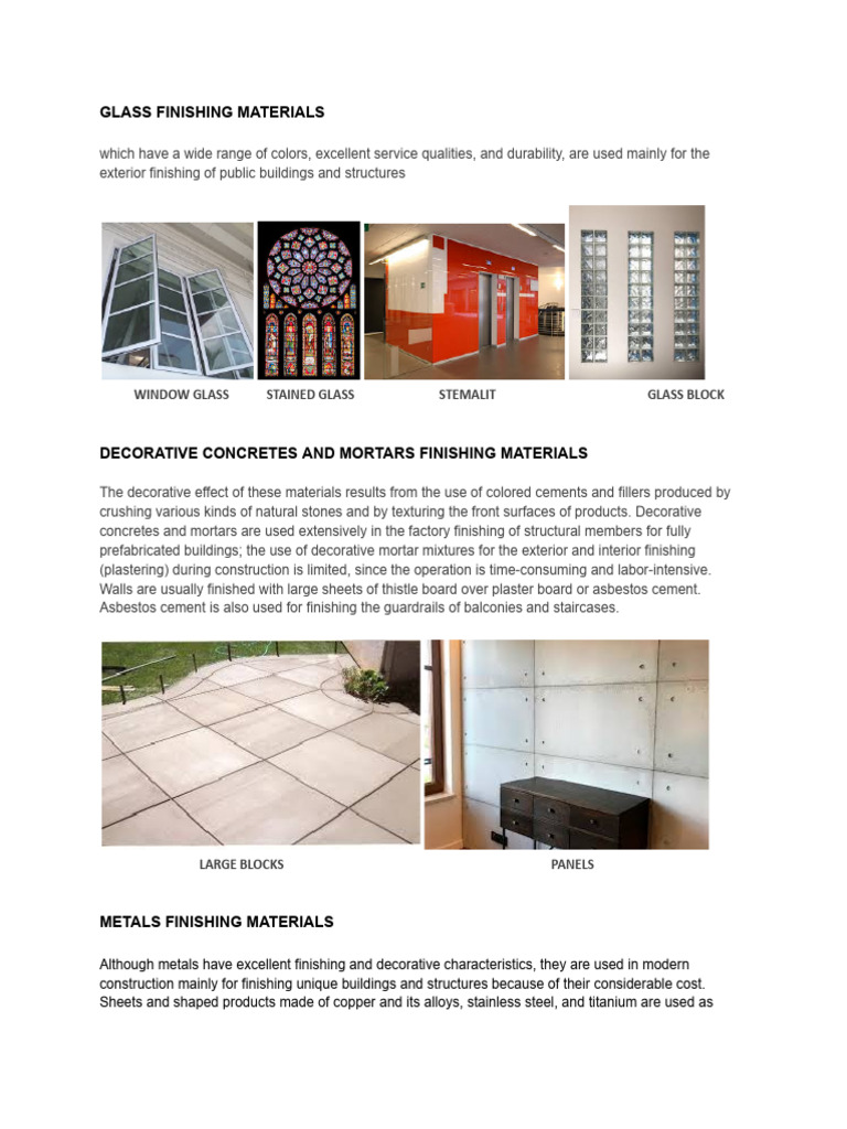 Finishing Materials | PDF | Wood | Glasses