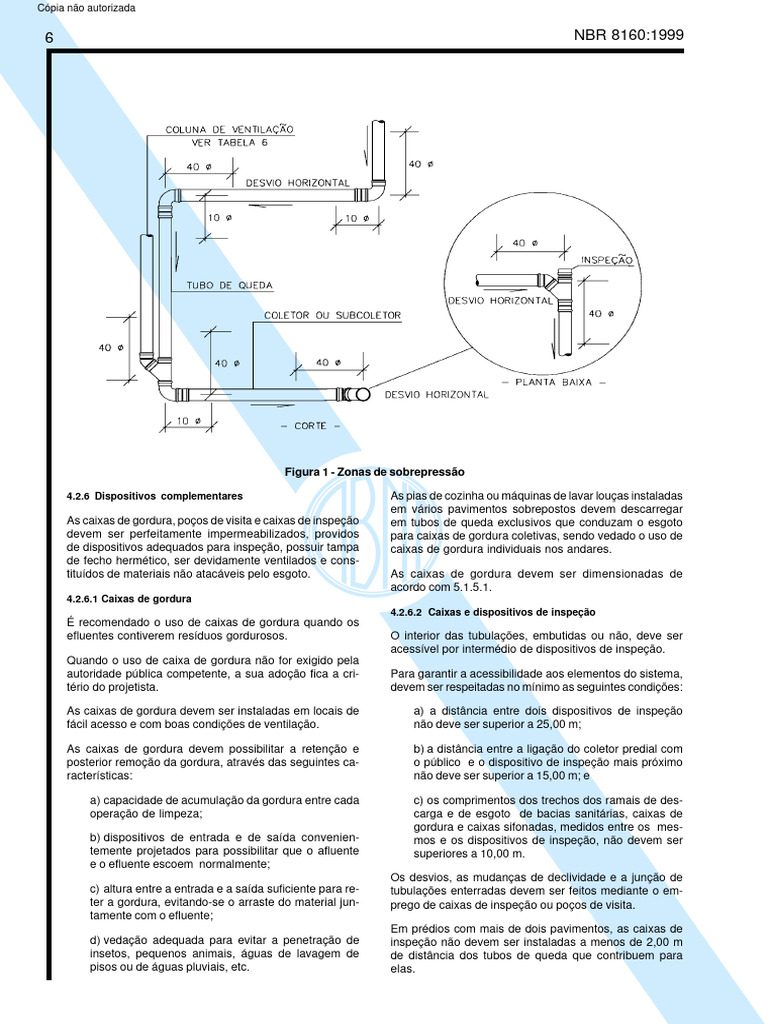 NBR 8160 - Sistemas Prediais de Esgoto Sanitário - Projeto e Execução-6 ...