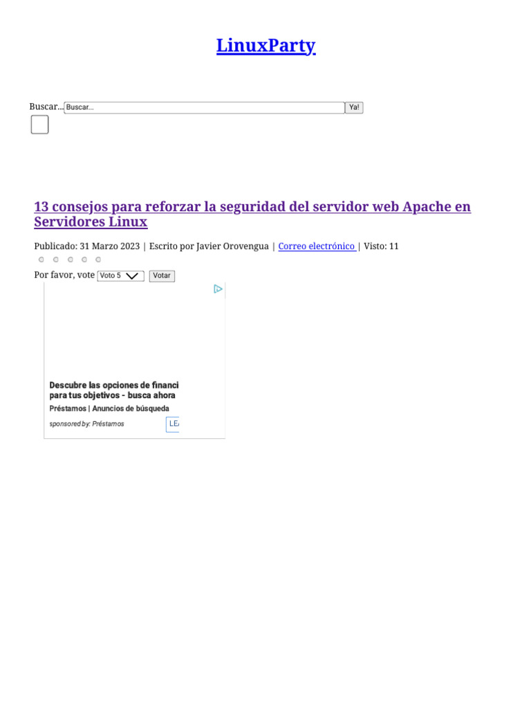 13 Consejos para Reforzar La Seguridad Del Servidor Web Apache en ...