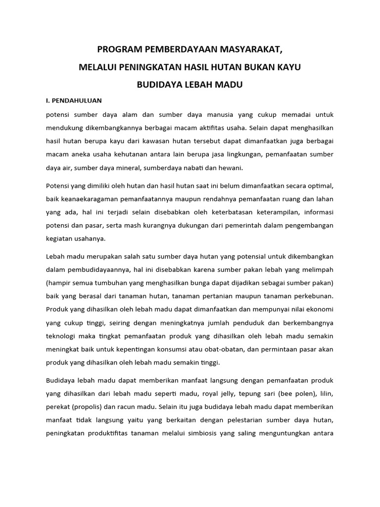 Proposal Madu Trigona | PDF