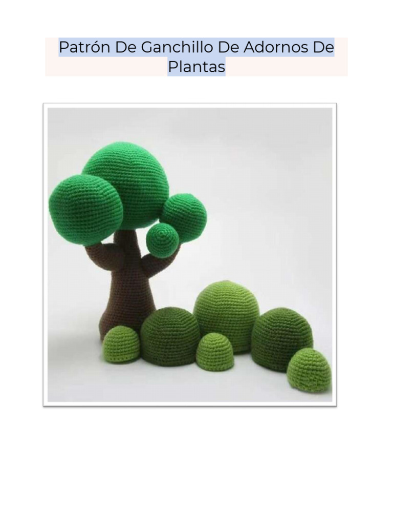 Patrón de Ganchillo Arbol 1 | PDF | Tejer | Arte popular