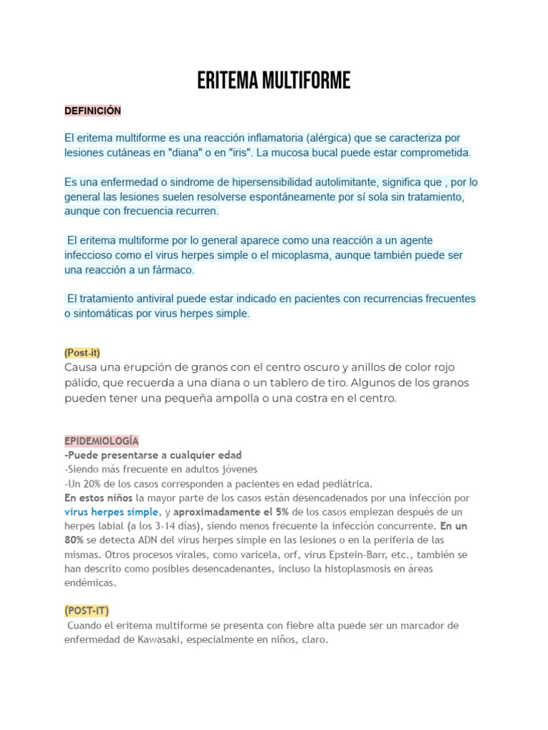 Eritema Multiforme | PDF | Herpes Simple | Causas de la muerte