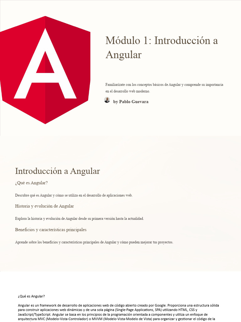 Introduccion A Angular | PDF | Interfaz de línea de comando | Js angular