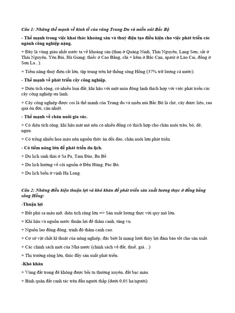 đáp án địa ck1 9 | PDF