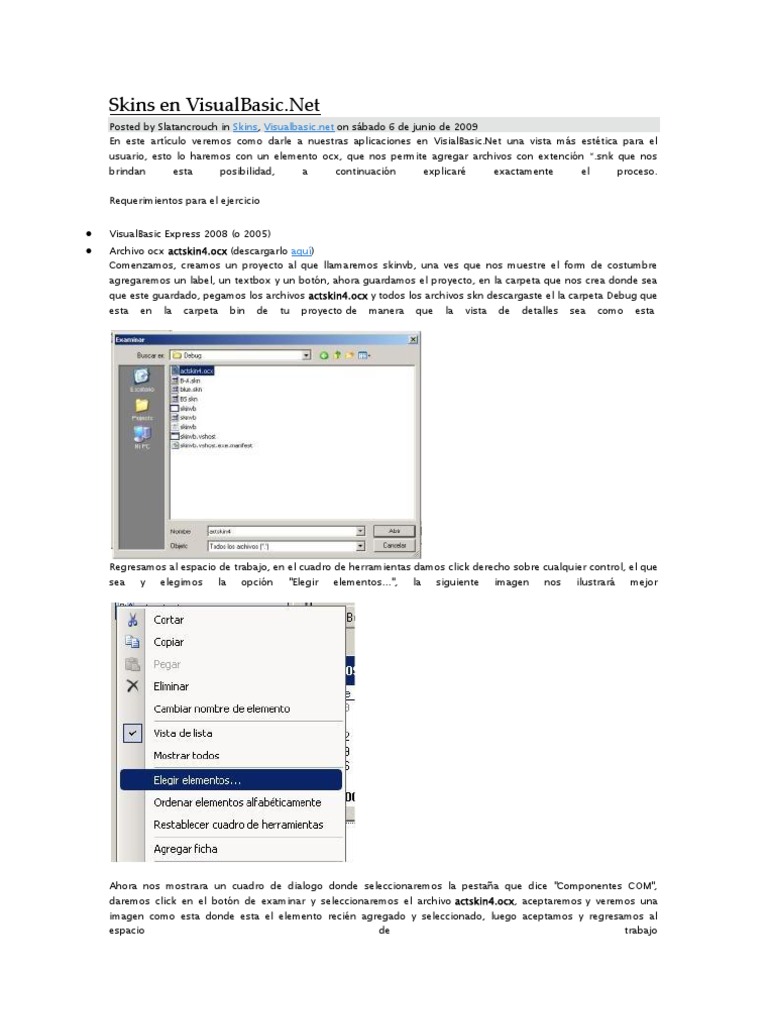 Skins en Visual Basic | PDF | Mi sql | Tabla (base de datos)