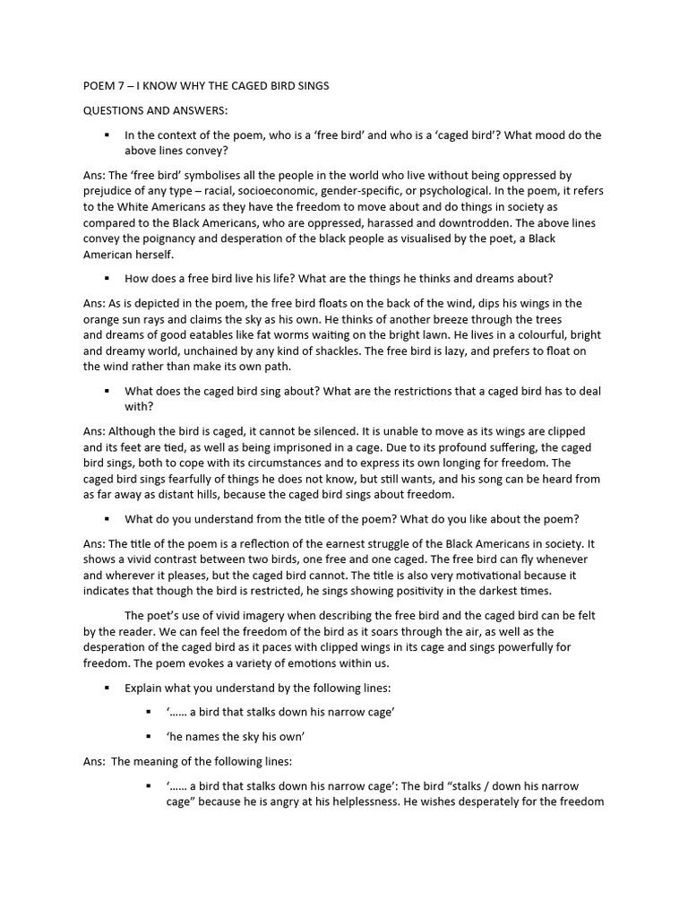 3567 - B9ehoq A Poem7 Iknowwhythecagedbirdsings | PDF
