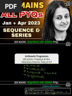 (Qs File) JEE Mains JAN 2025 PYQs - Sequence & Series | PDF | Summation | Arithmetic