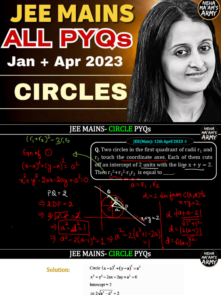 Circle JEE 23 | PDF