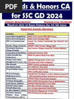 1500+ GK One Liners For SSC CGL | PDF | Sodium Bicarbonate | Bone