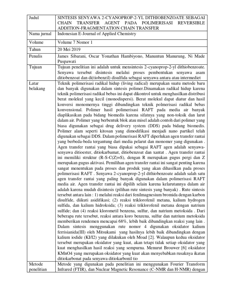 Review Jurnal Senyawa Organik | PDF