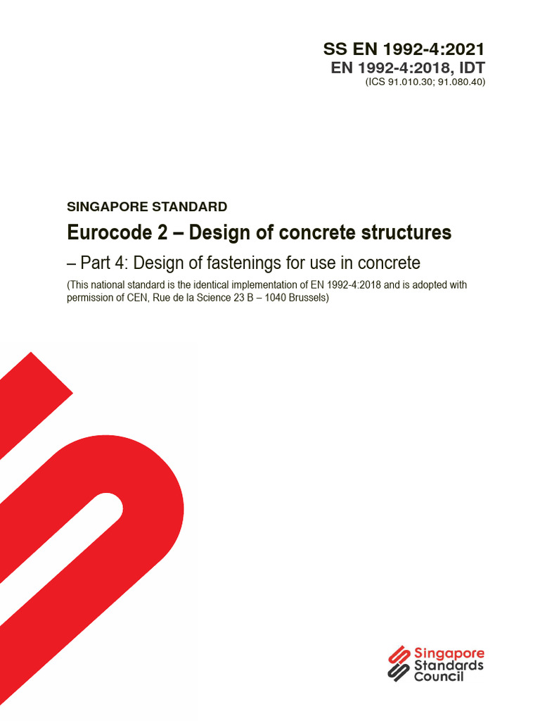 SS EN 1992-4-2021 Preview | Download Free PDF | Concrete | Reliability Engineering