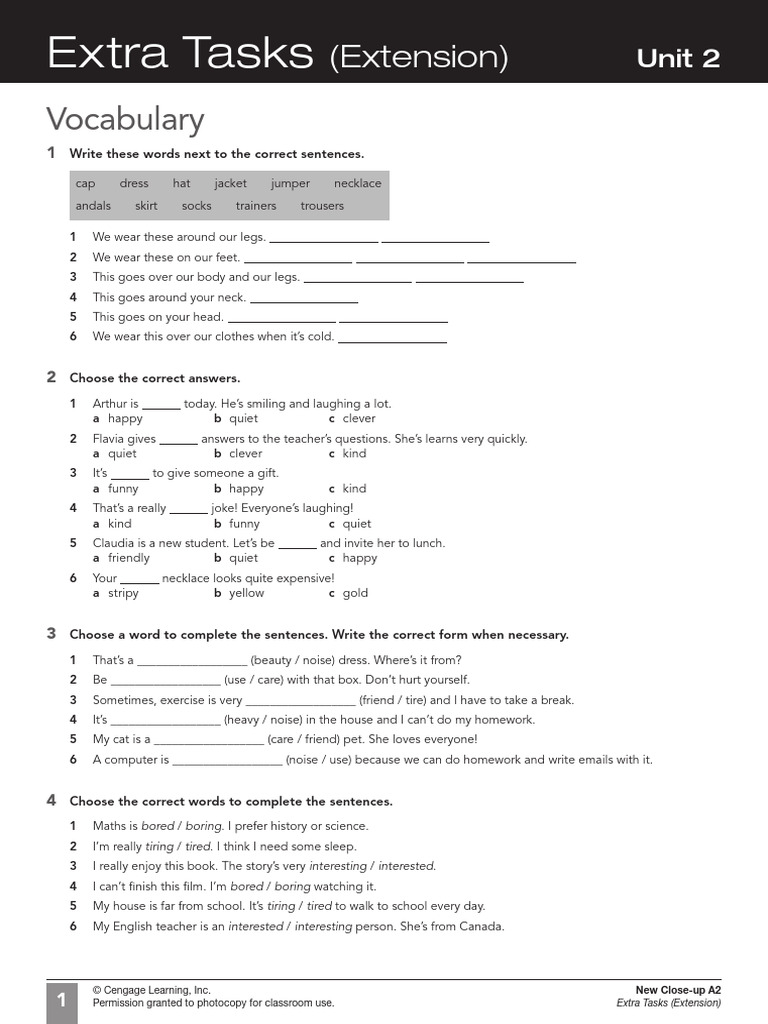 Ncu A2 Extra Tasks Extension U2 231130 181127 | PDF