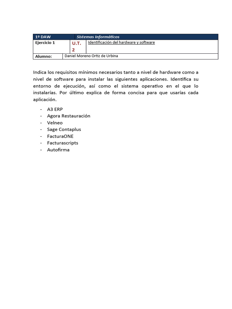 Ejercicio 1 HW SW | PDF