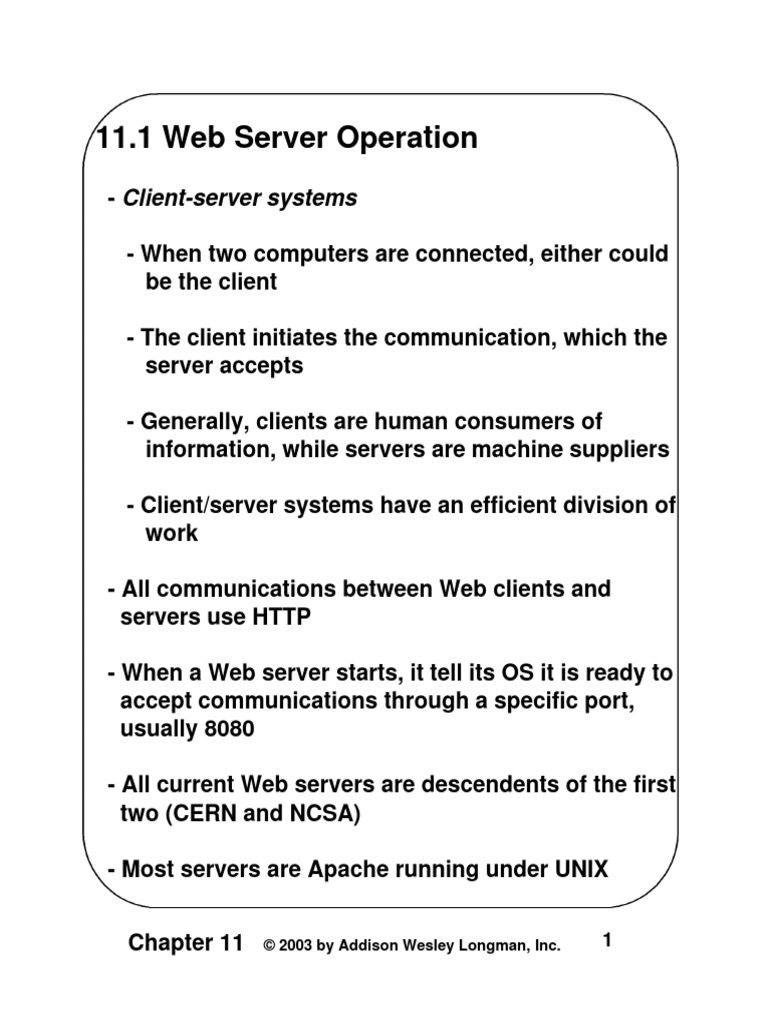WWWCH 11 Servlets | PDF | Networking | Internet & Web
