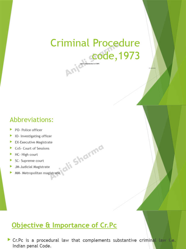 Unit 1 - Introduction To CRPC I | PDF Unit 1 - Introduction To CRPC I | PDF