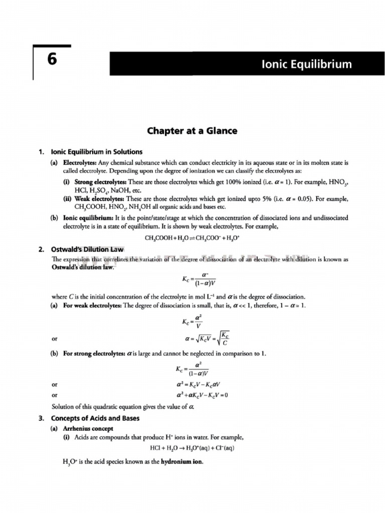Ionic Equilibrium | PDF