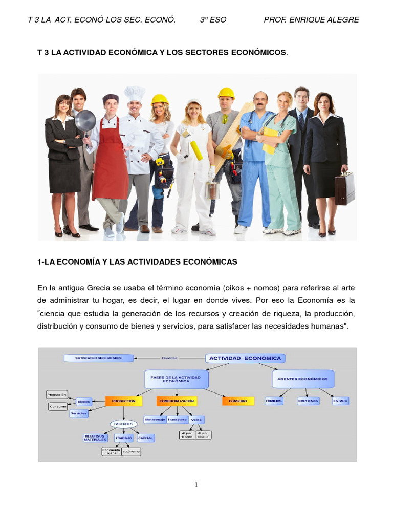 T 3 Ok La Actividad Económica y Los Sectores Económicos | PDF | Sistema ...