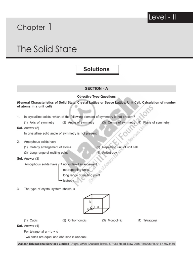 Solid State Concepts and Unit Cell Calculations | PDF | Crystal Structure | Nature