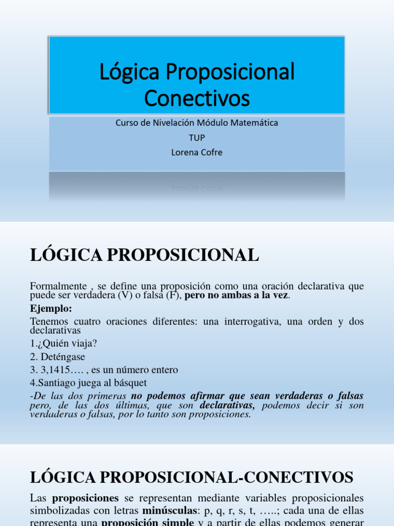 Lógica Proposicional | PDF | Proposición | Lógica matemática