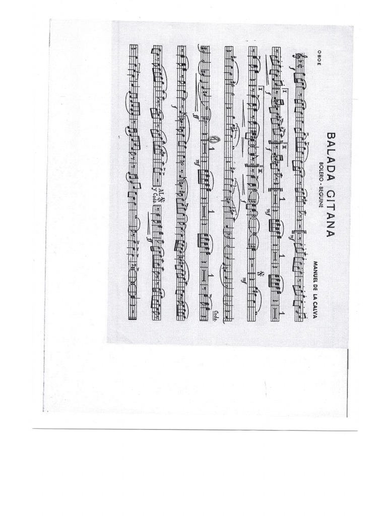 Balada Gitana Oboe | PDF