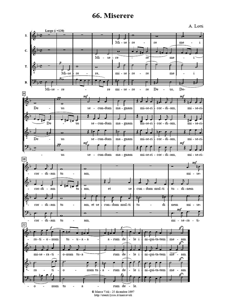 Lotti - Miserere | PDF
