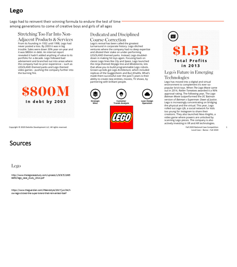 Innovation Case Study 2 - Lego | PDF | Lego