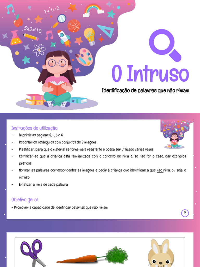 Identifique o Intruso nas Rimas | PDF