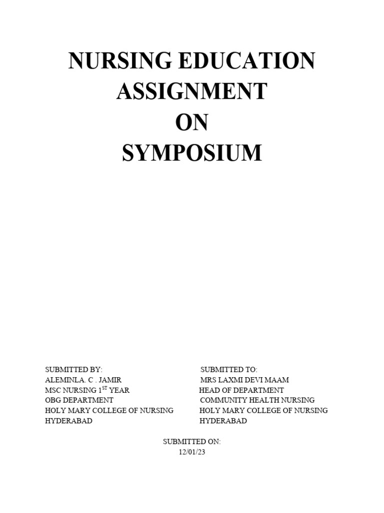 Assignment On Symposium | PDF | Symposium (Plato) | Learning