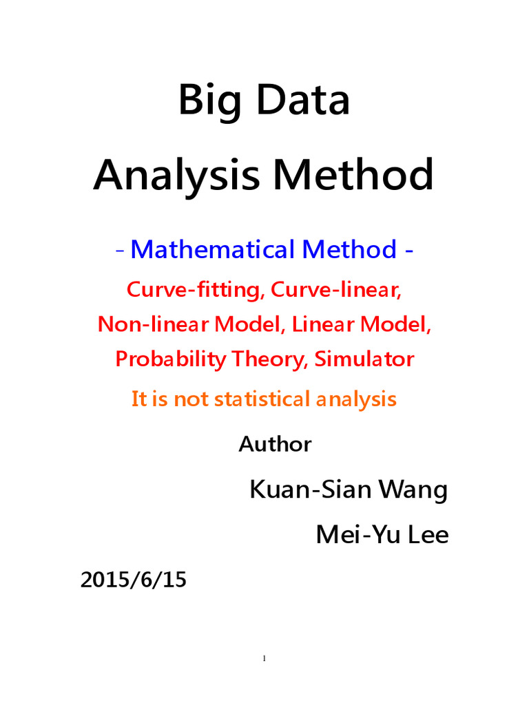 Big Data Analysis | PDF | Statistics | Data Analysis Big Data Analysis | PDF | Statistics | Data Analysis