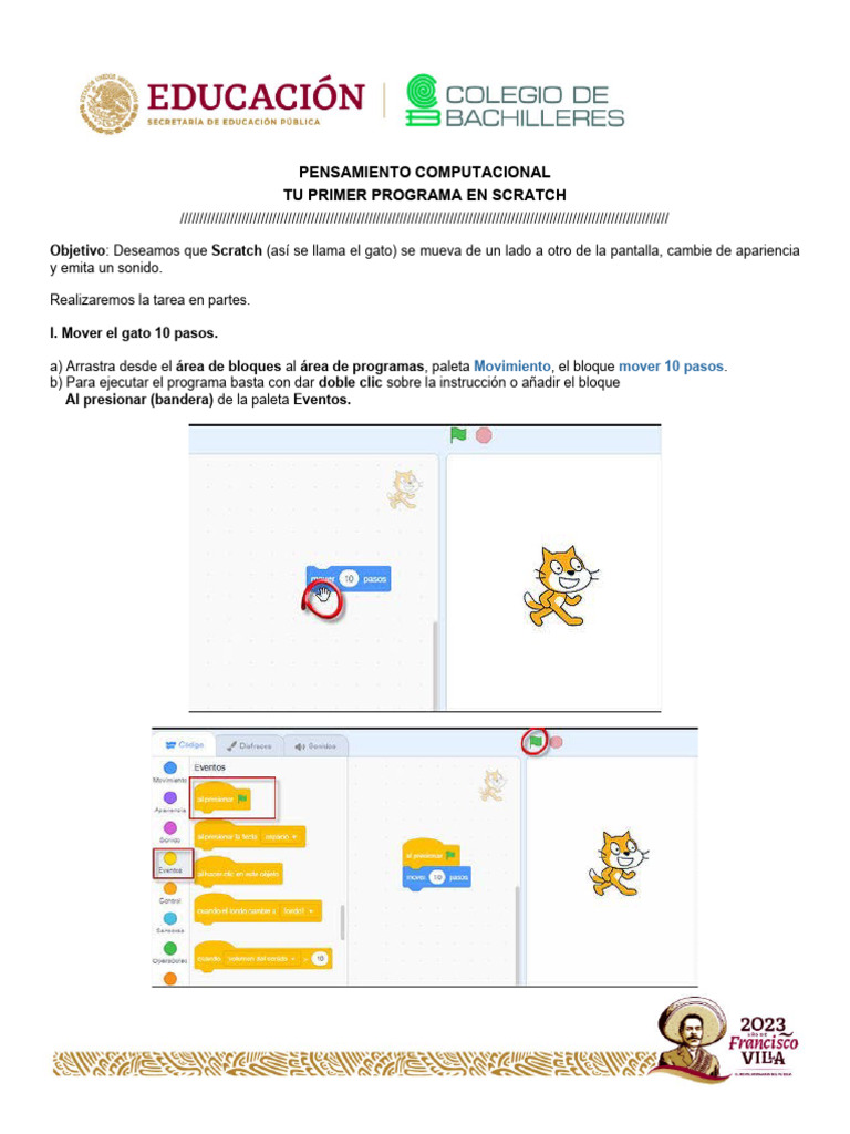 Tu Primer Programa en Scratch | PDF | Scratch (lenguaje de programación) | Informática
