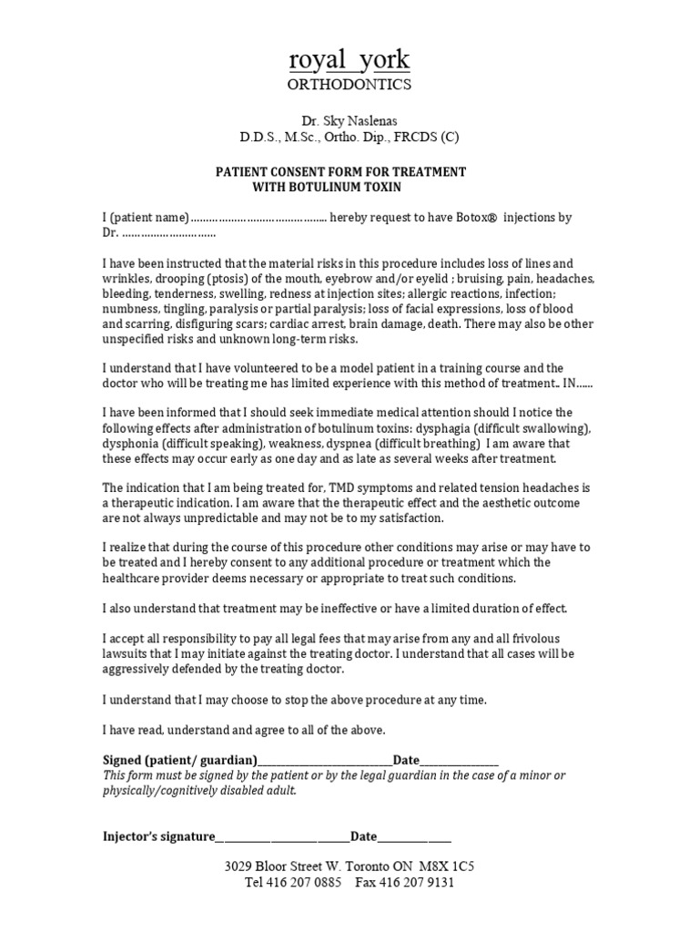 Botox Consent Form | PDF