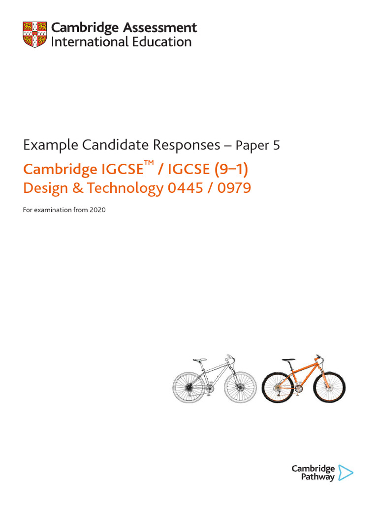 0445 Example Candidate Responses Paper 5 (For Examination From 2020 ...