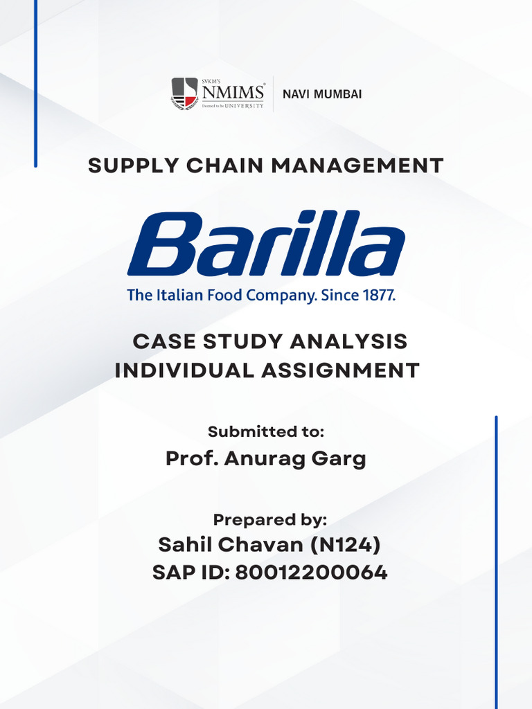Barilla | PDF | Inventory | Forecasting
