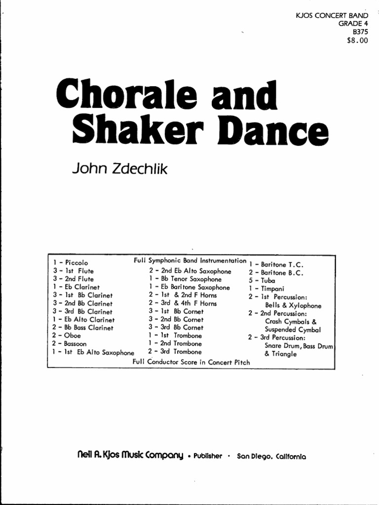 Zdechlik Chorale+and+Shaker+Dance | PDF