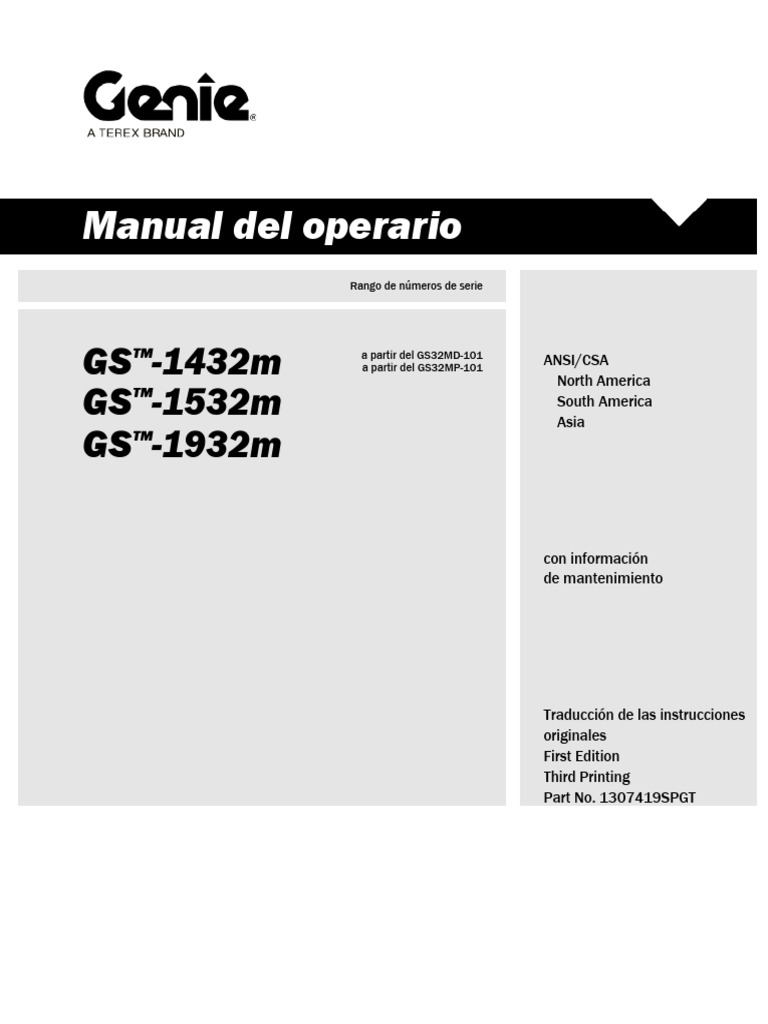 Manual Operario Gs 1432 | PDF | Naturaleza | Electricidad