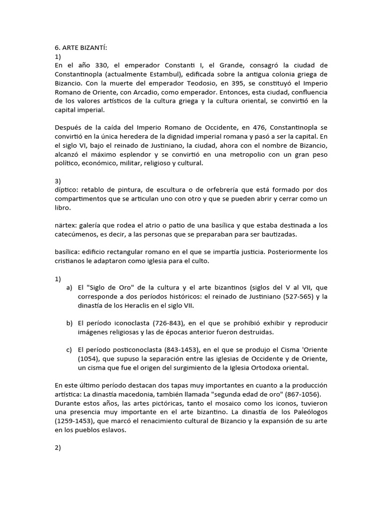 Arte Bizantí | PDF | imperio Bizantino | imperio Romano