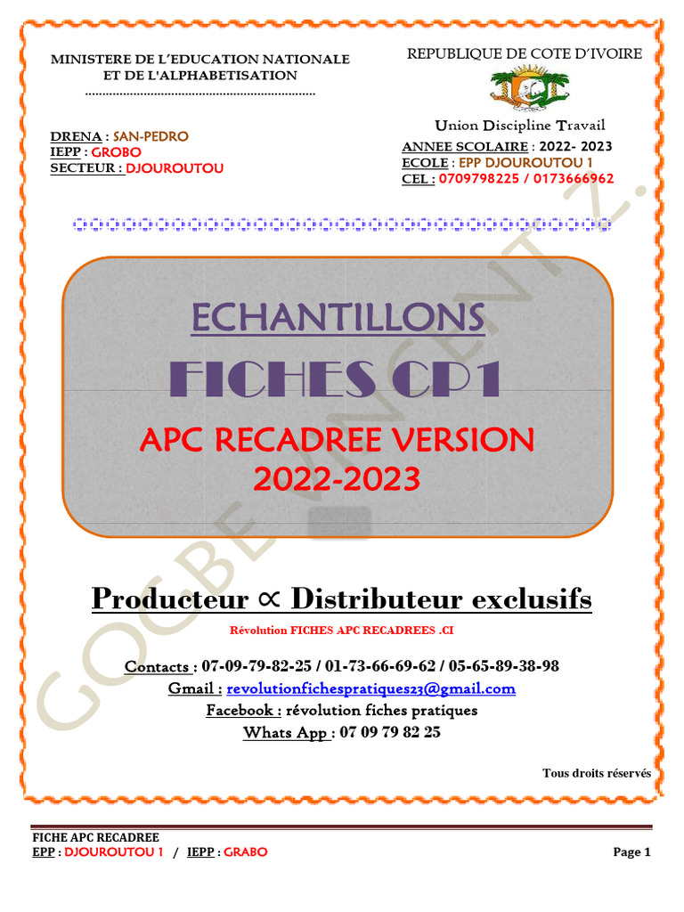 Pré Apprentissage CP1 | PDF | Écriture | Syllabe