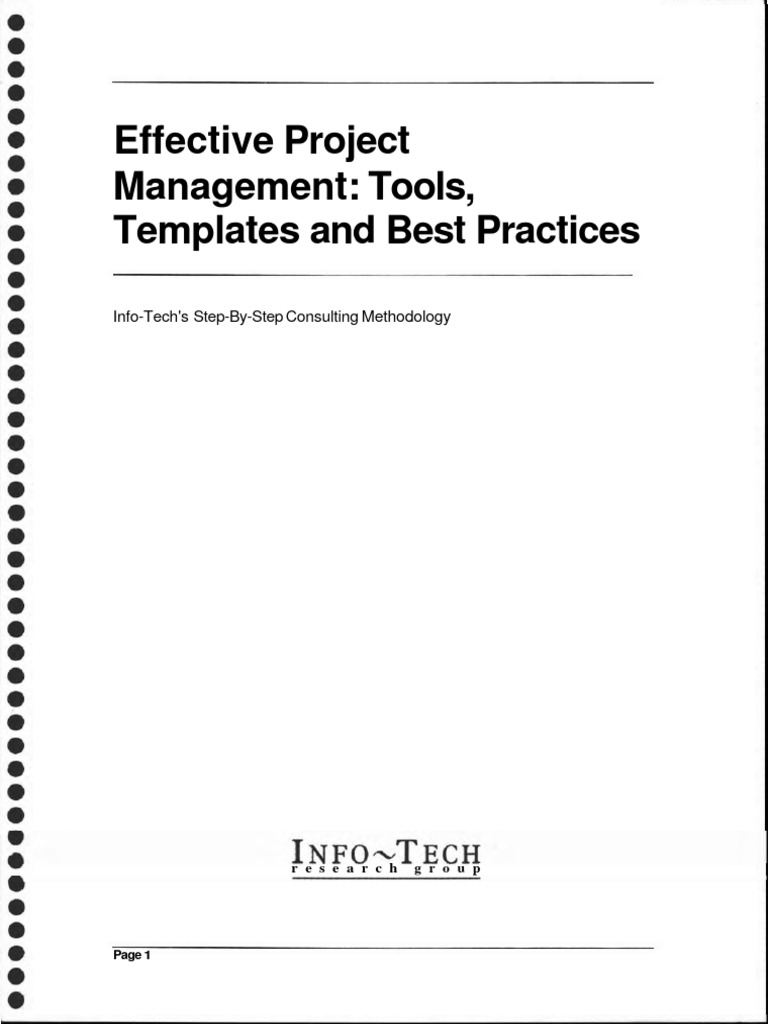 Info-Tech Research Group - Effective Project Management_ Tools ... Info-Tech Research Group - Effective Project Management_ Tools ...