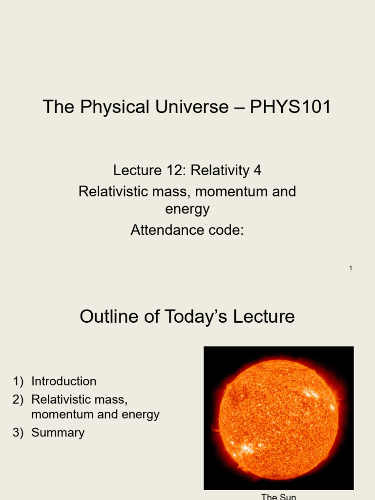 PHYS101 Lecture 12 | Download Free PDF | Momentum | Mass