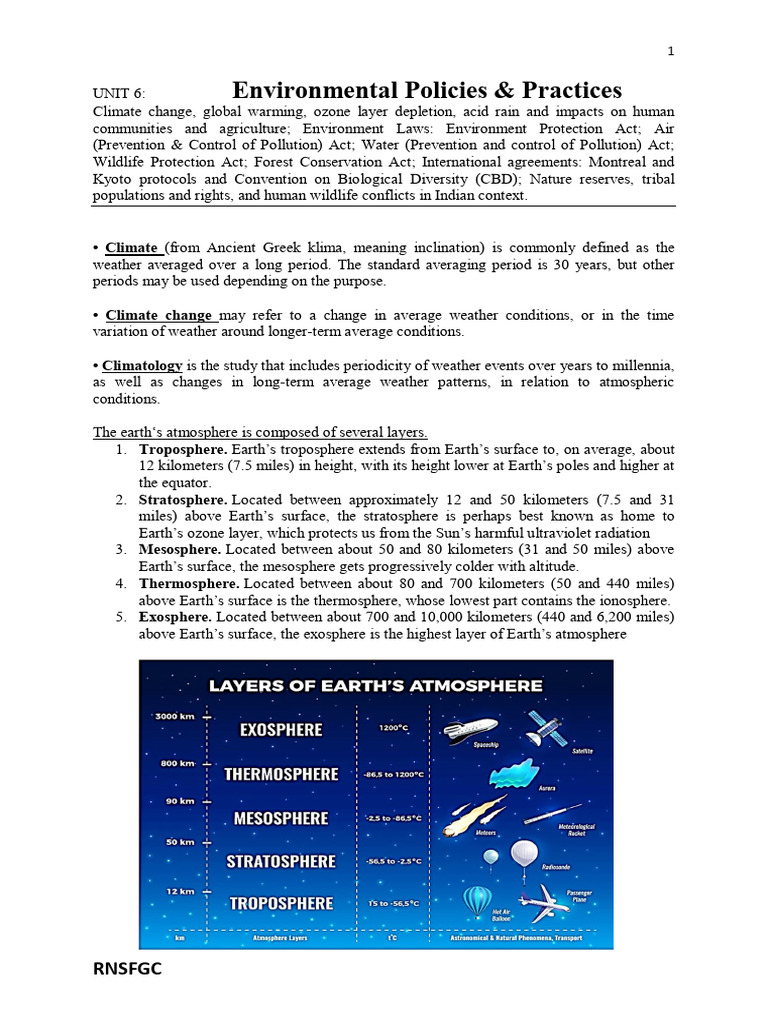 Environmental Policies & Practices Overview | PDF | Ozone Depletion ...