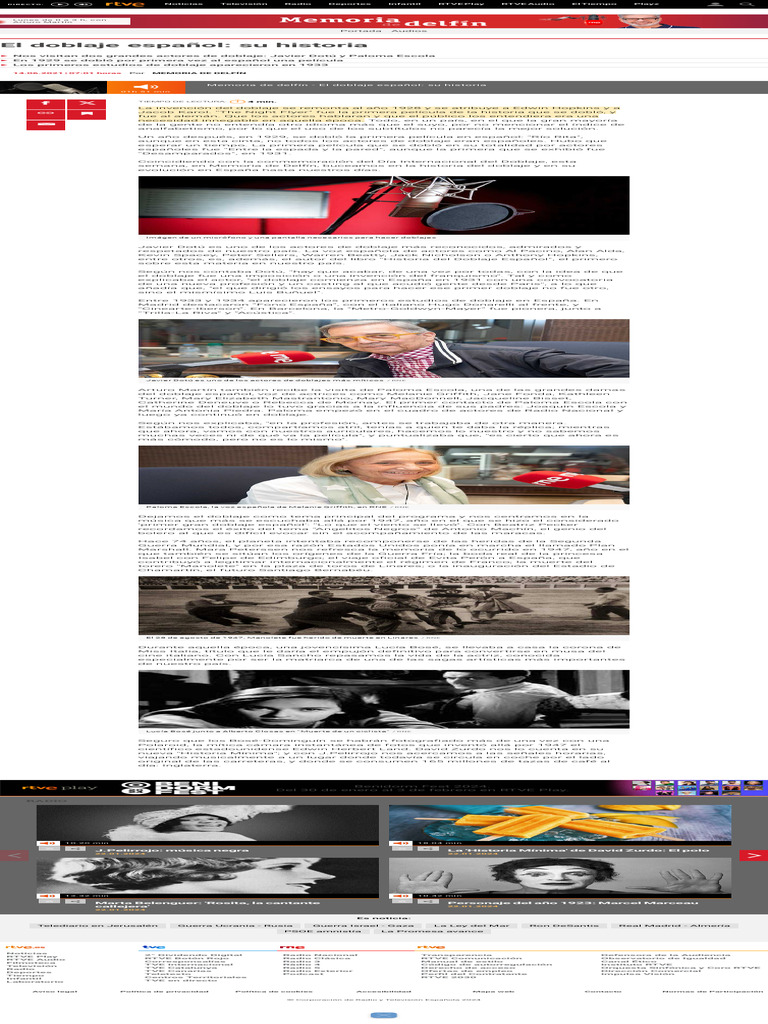 El Doblaje Español Su Historia | PDF | Medios de comunicación en masa ...