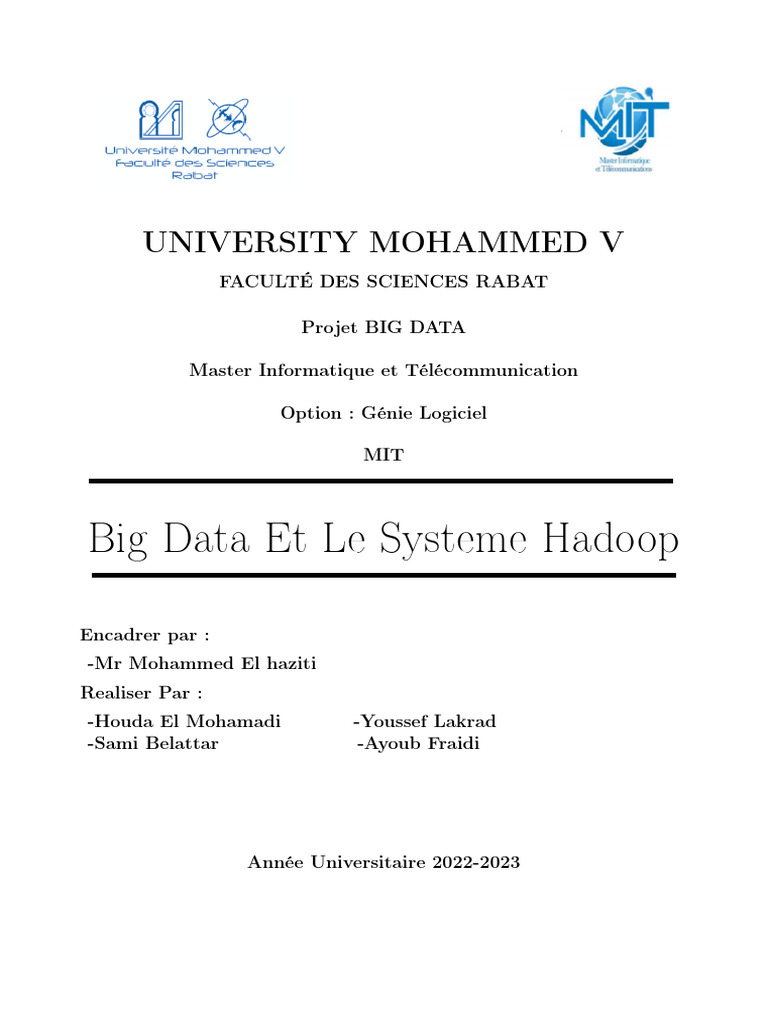 Big Data Project | PDF | Apache Hadoop | MapReduce