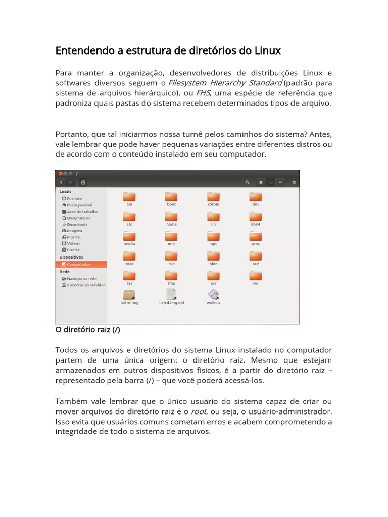 Guia de Diretórios Linux para Iniciantes | PDF | Linux | Sistema de arquivo