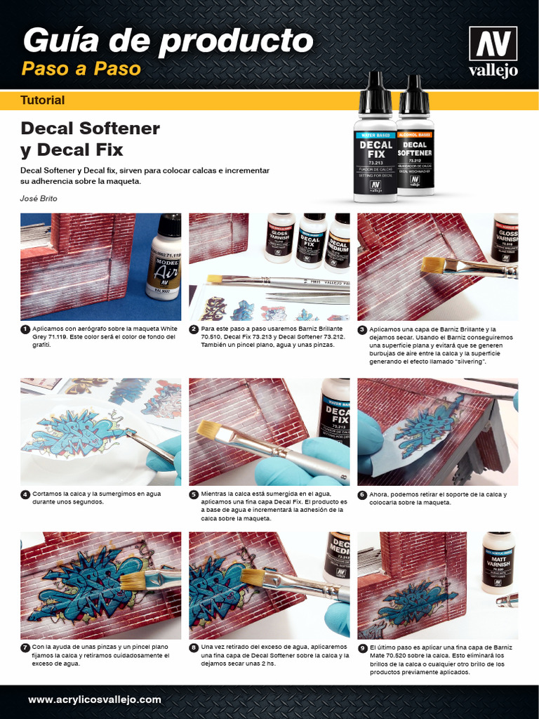 Uso de Decal Fix y Softener Vallejo | PDF