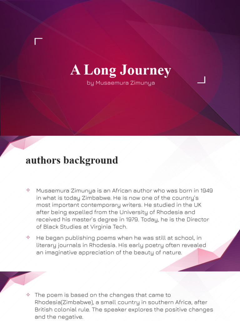 A Long Journey Presentation | PDF