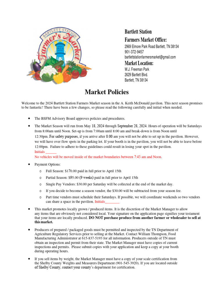 Application Combined Fillable 2024 Farmers Market Application Packet